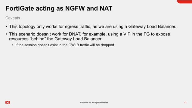FortiGate 2-ARM Mode integration with AWS GWLB | PPTX