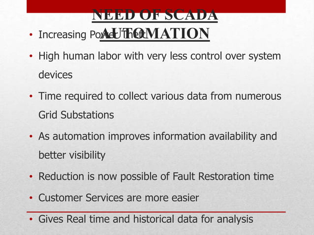 PPT on Substation Automation through SCADA | PPTX
