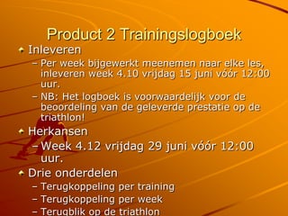 Trainingsleer 1e jaar 4.1 | PPTX
