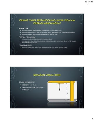 Overhead Crane (Use and Safety) Kegunaan & Keselamatan | PDF