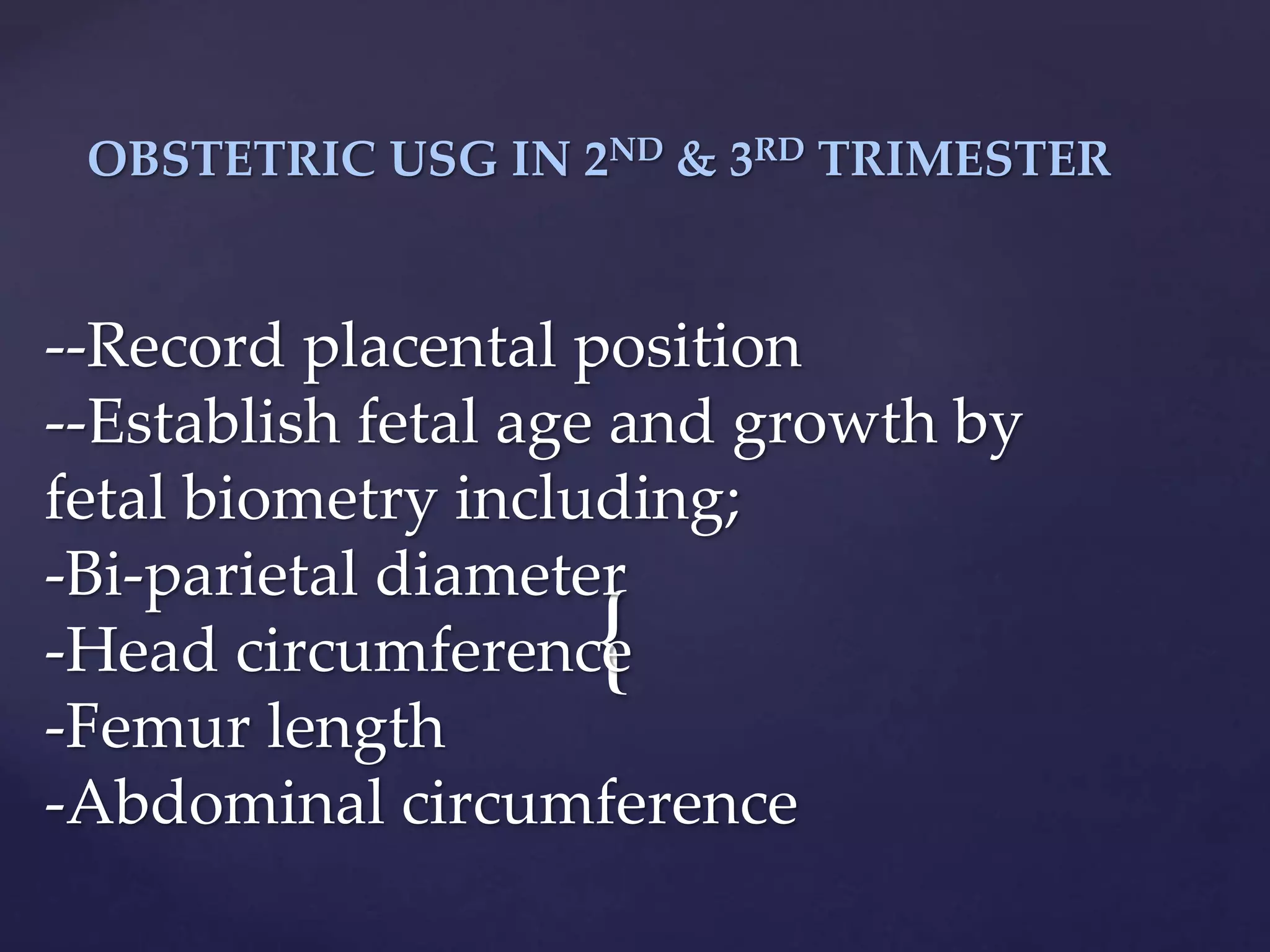 BASIC OBSTETRIC ULTRASOUND TRAINING | PPTX