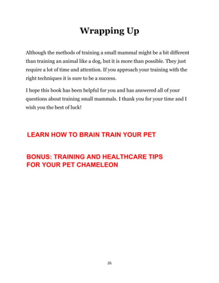 Training Small Mammals | PDF