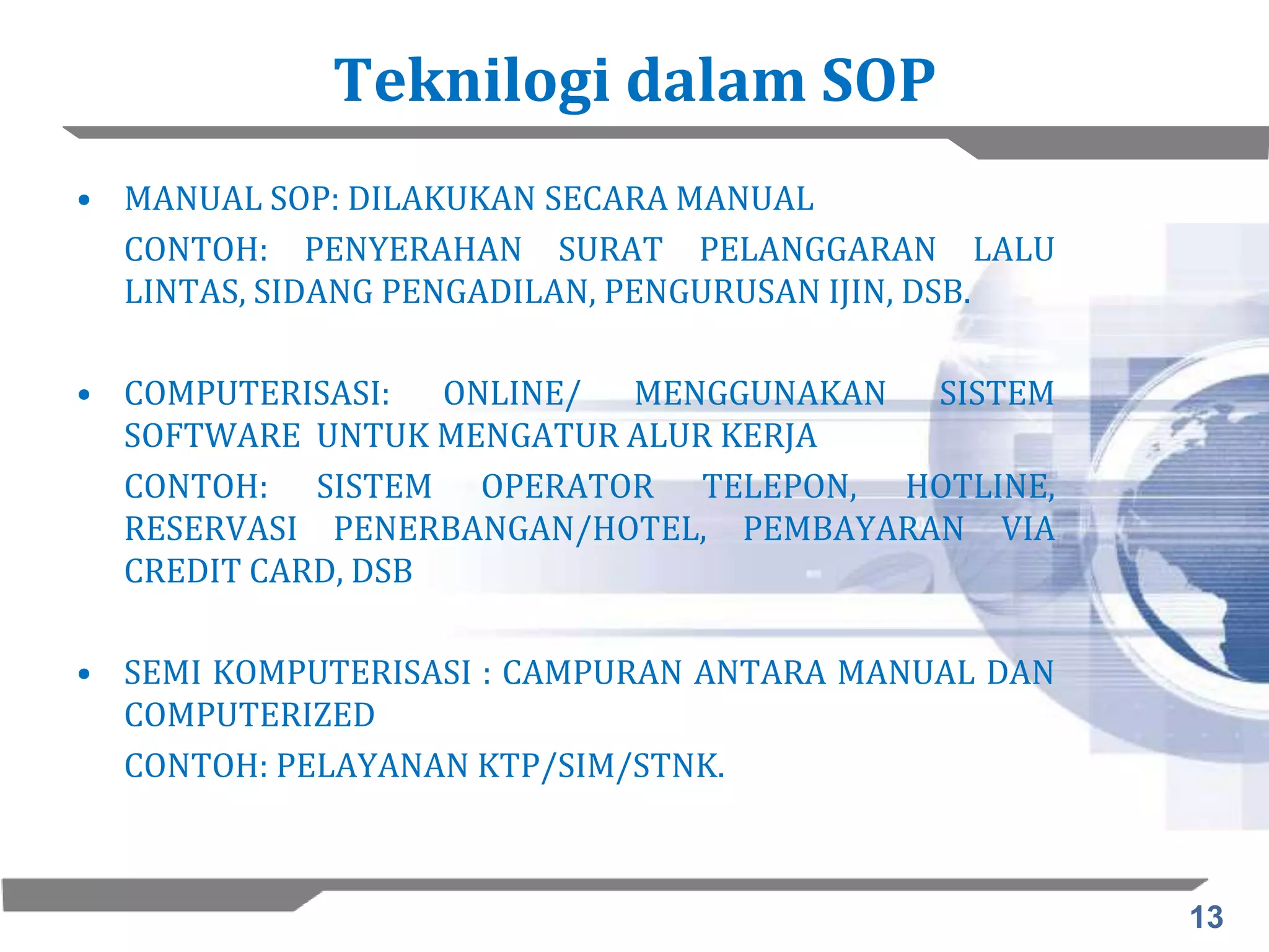 Sekilas tentang Materi Training SOP | PPT