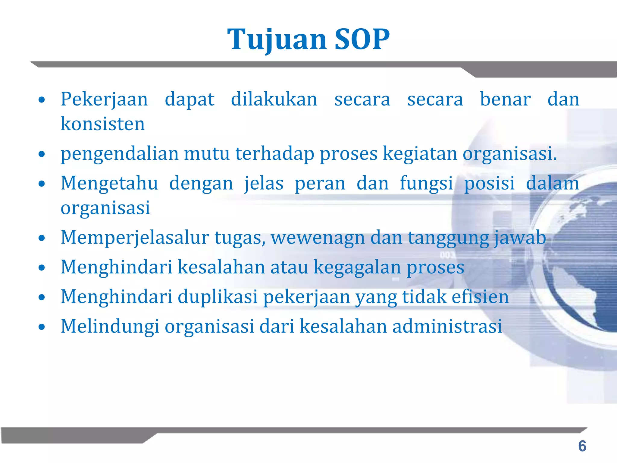 Sekilas tentang Materi Training SOP | PPT