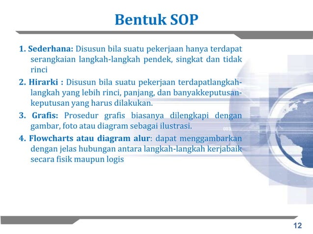 Sekilas tentang Materi Training SOP | PPT