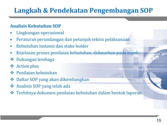 Sekilas tentang Materi Training SOP | PPT
