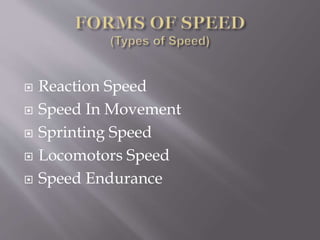 Mean, Methods and Development of Speed Training | PPTX