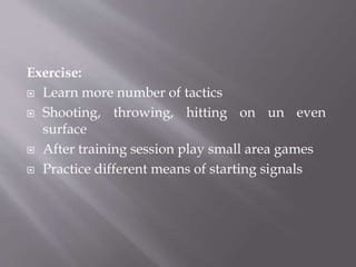 Mean, Methods and Development of Speed Training | PPTX