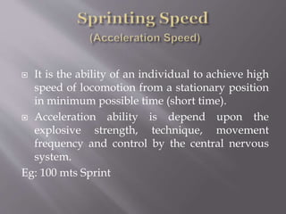 Mean, Methods and Development of Speed Training | PPTX