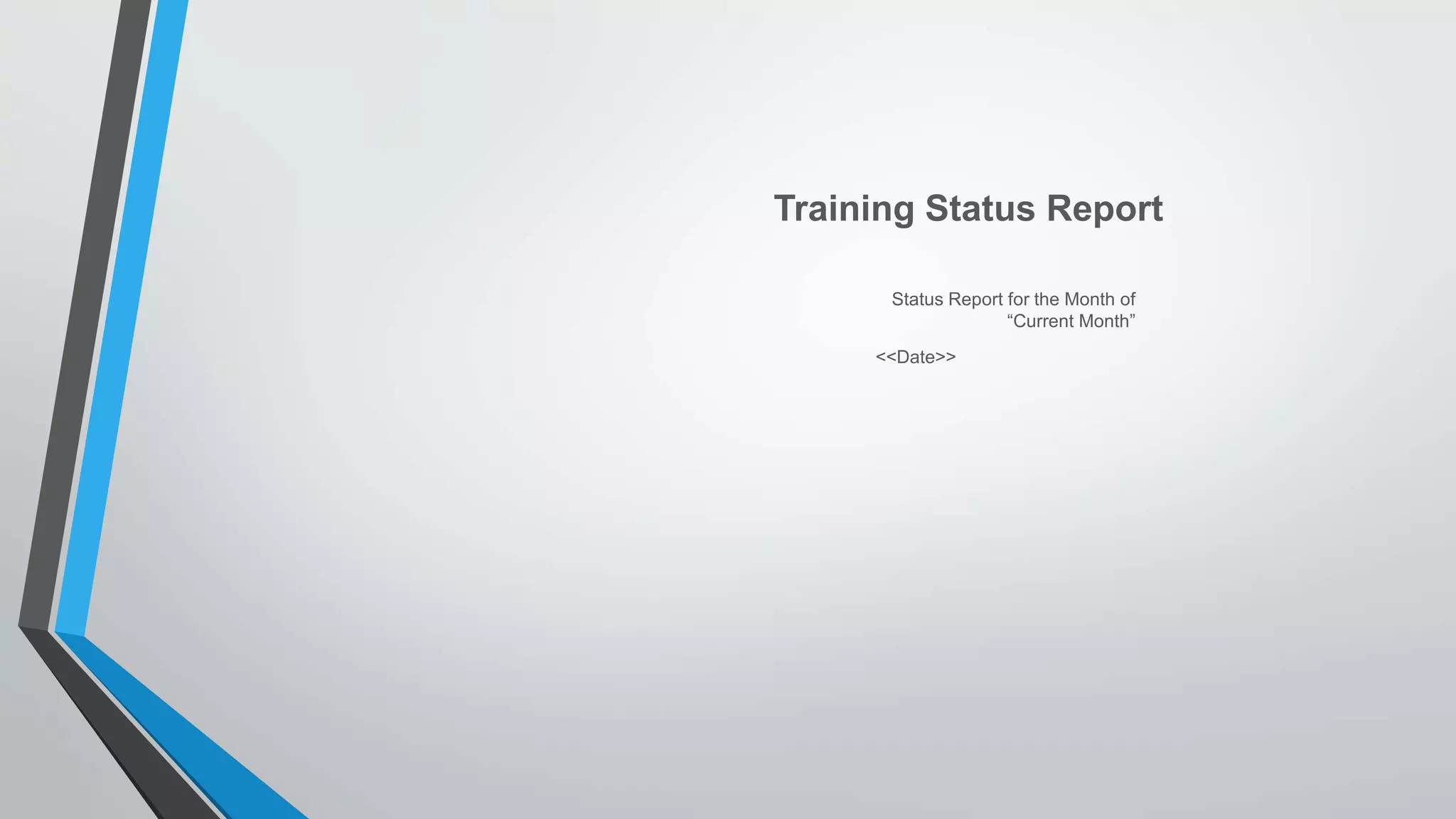 Training status report template | PPTX