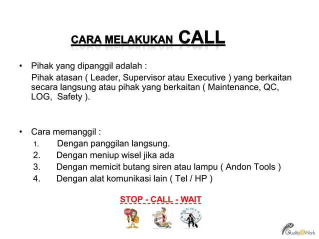 Training Stop Call Wait | PPTX