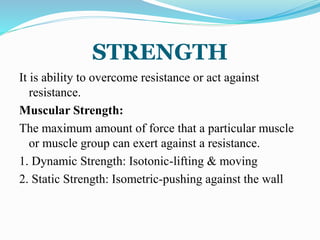 Mean, Methods and Development of Strength Training | PPTX