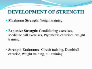 Mean, Methods and Development of Strength Training | PPTX