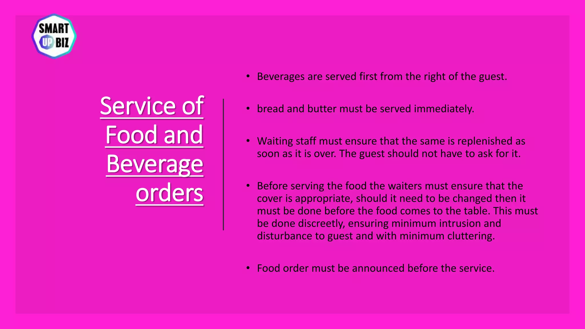 Smart Up Business fine dining Training | PPTX