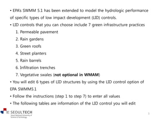 Training SWMM LID control | PPTX