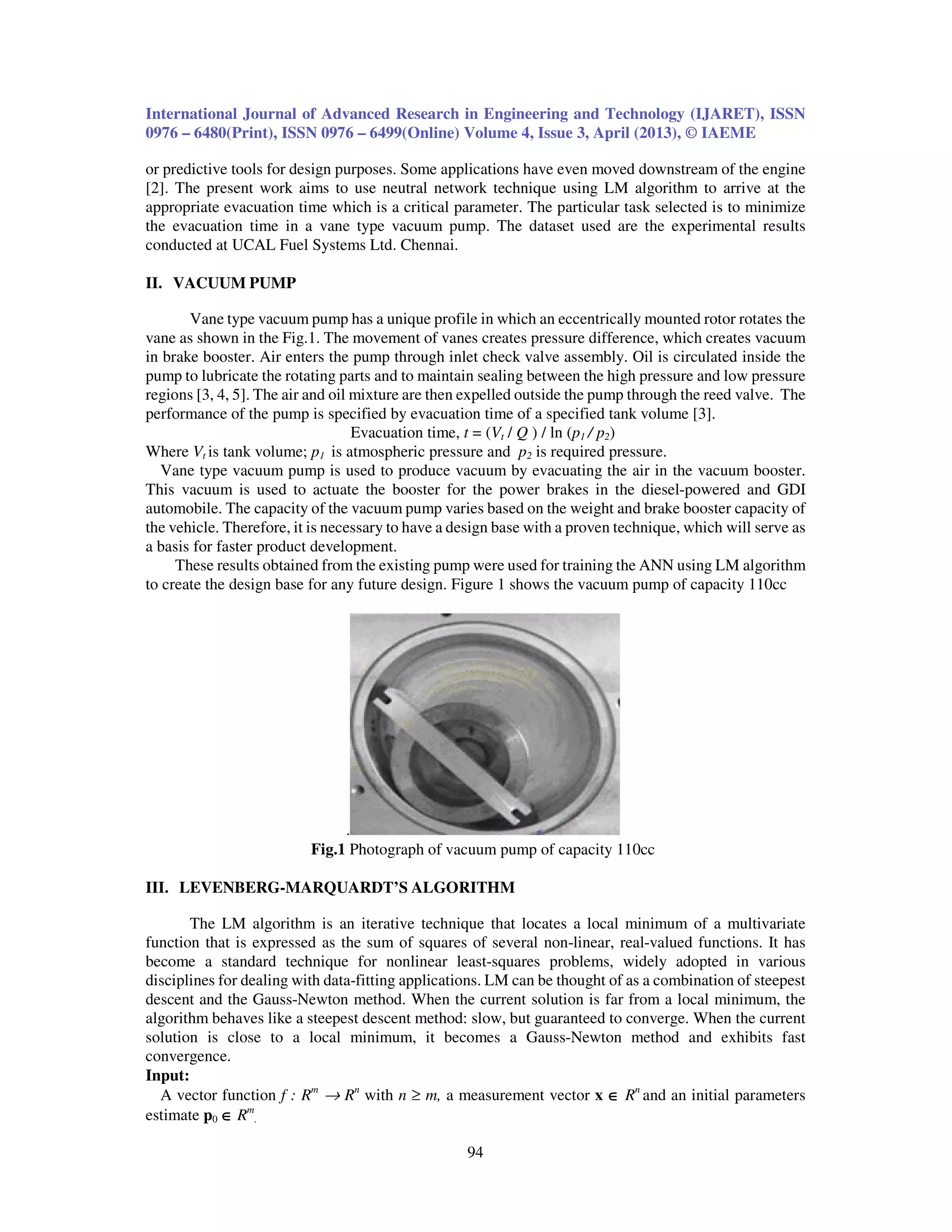 Training The Neural Network Using Levenberg Marquardts Algorithm To Optimize Pdf