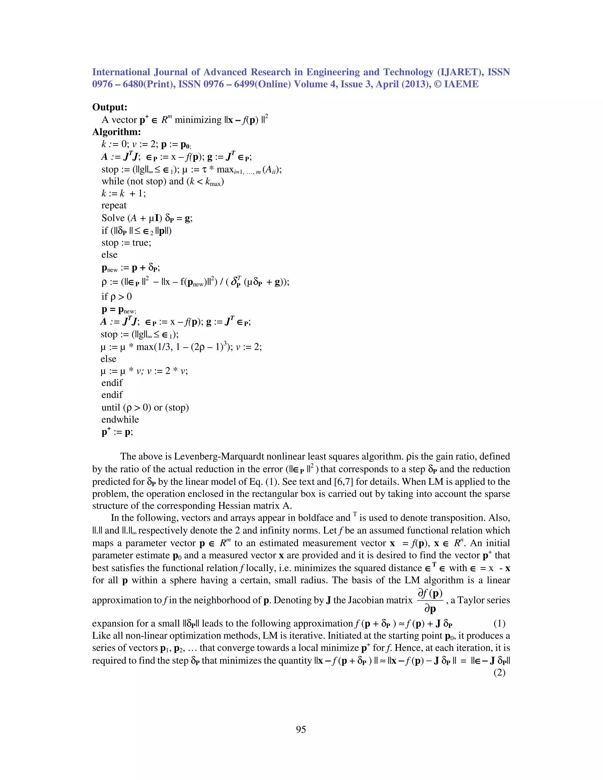Training The Neural Network Using Levenberg Marquardts Algorithm To Optimize Pdf
