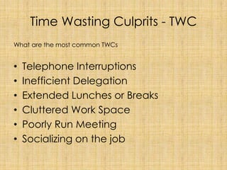 Training: Time Management 101 (Premium) | PPTX