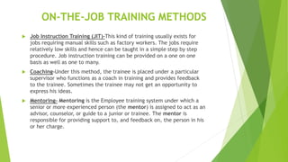 Training- types & methods | PDF | Vocational Training | Careers