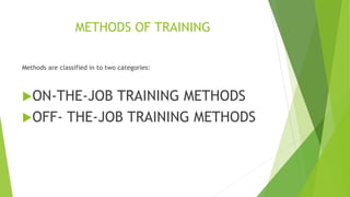 Training- types & methods | PDF | Vocational Training | Careers