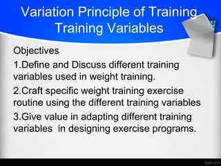 training variables.ppt