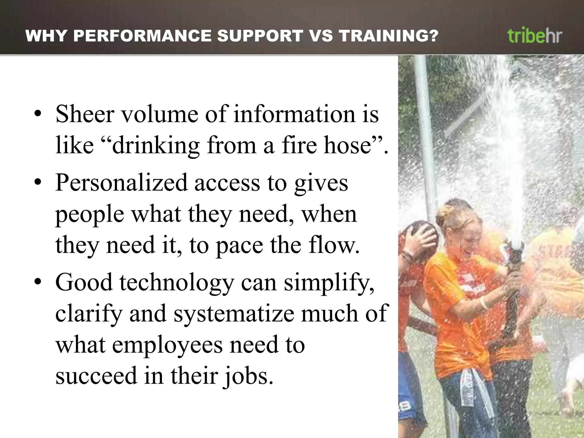 Training versus performance support | PPTX