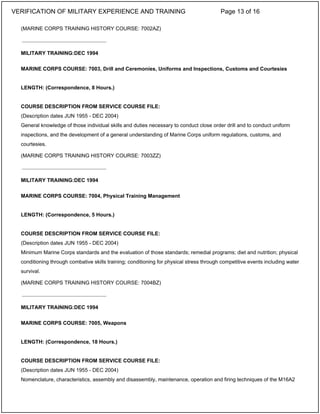 MILITARY VMET TRAINING DOCUMENT | PDF