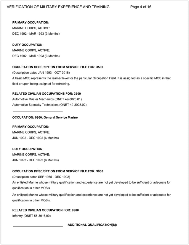 MILITARY VMET TRAINING DOCUMENT | PDF