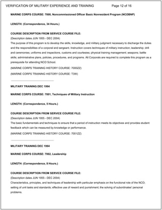 MILITARY VMET TRAINING DOCUMENT | PDF