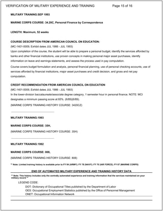 MILITARY VMET TRAINING DOCUMENT | PDF