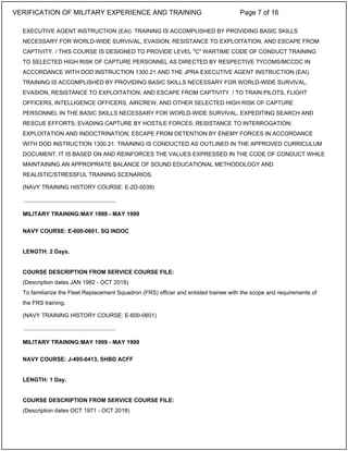 MILITARY VMET TRAINING DOCUMENT | PDF