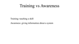training vs awareness in a cheese factory.pptx