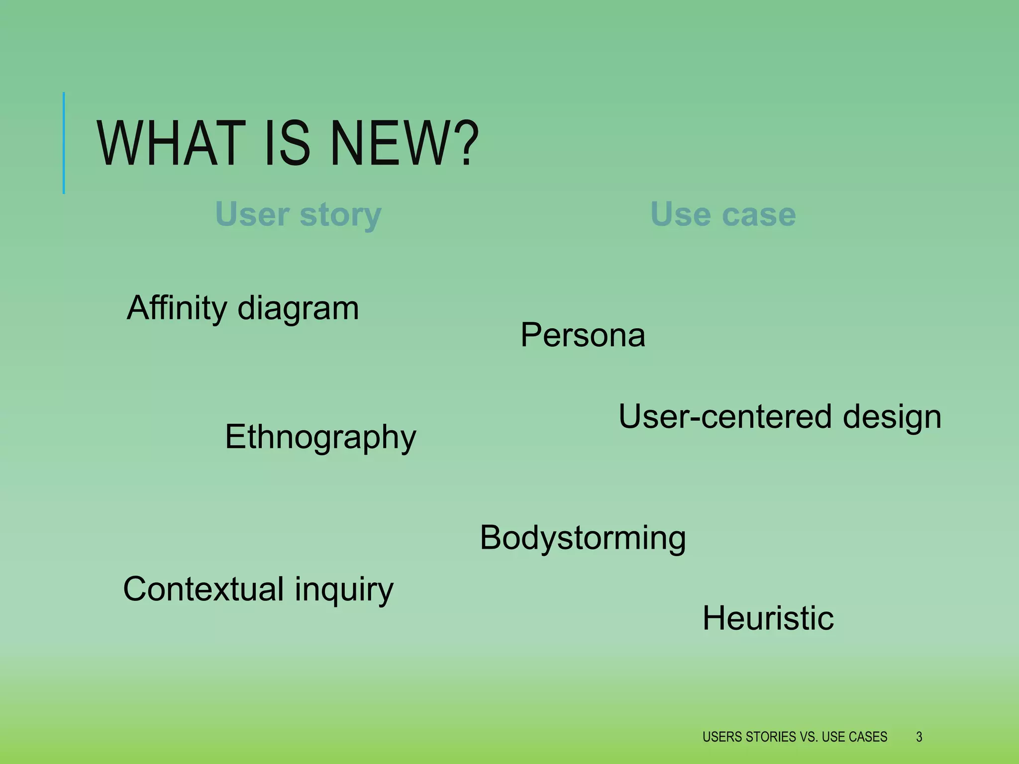 User Story vs. UseCase : Introductory Primer | PPTX