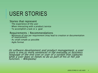 User Story vs. UseCase : Introductory Primer | PPTX
