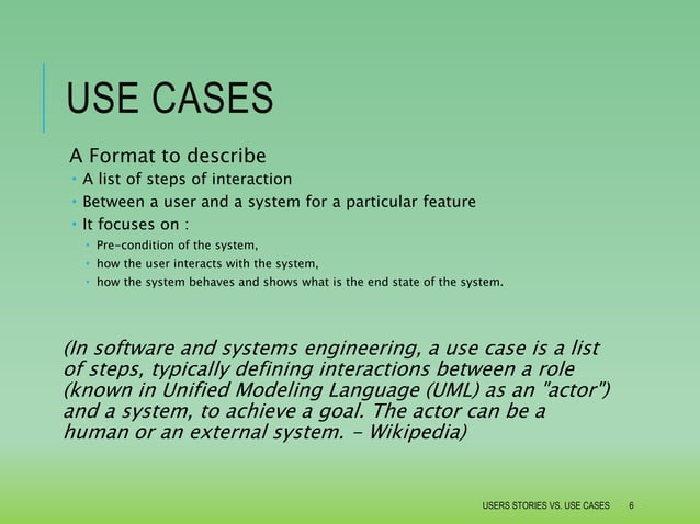 User Story vs. UseCase : Introductory Primer | PPT