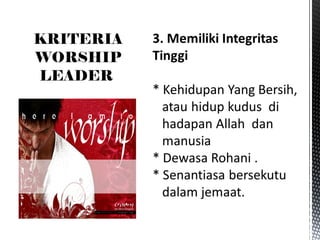 Training worship leader jpd | PPT