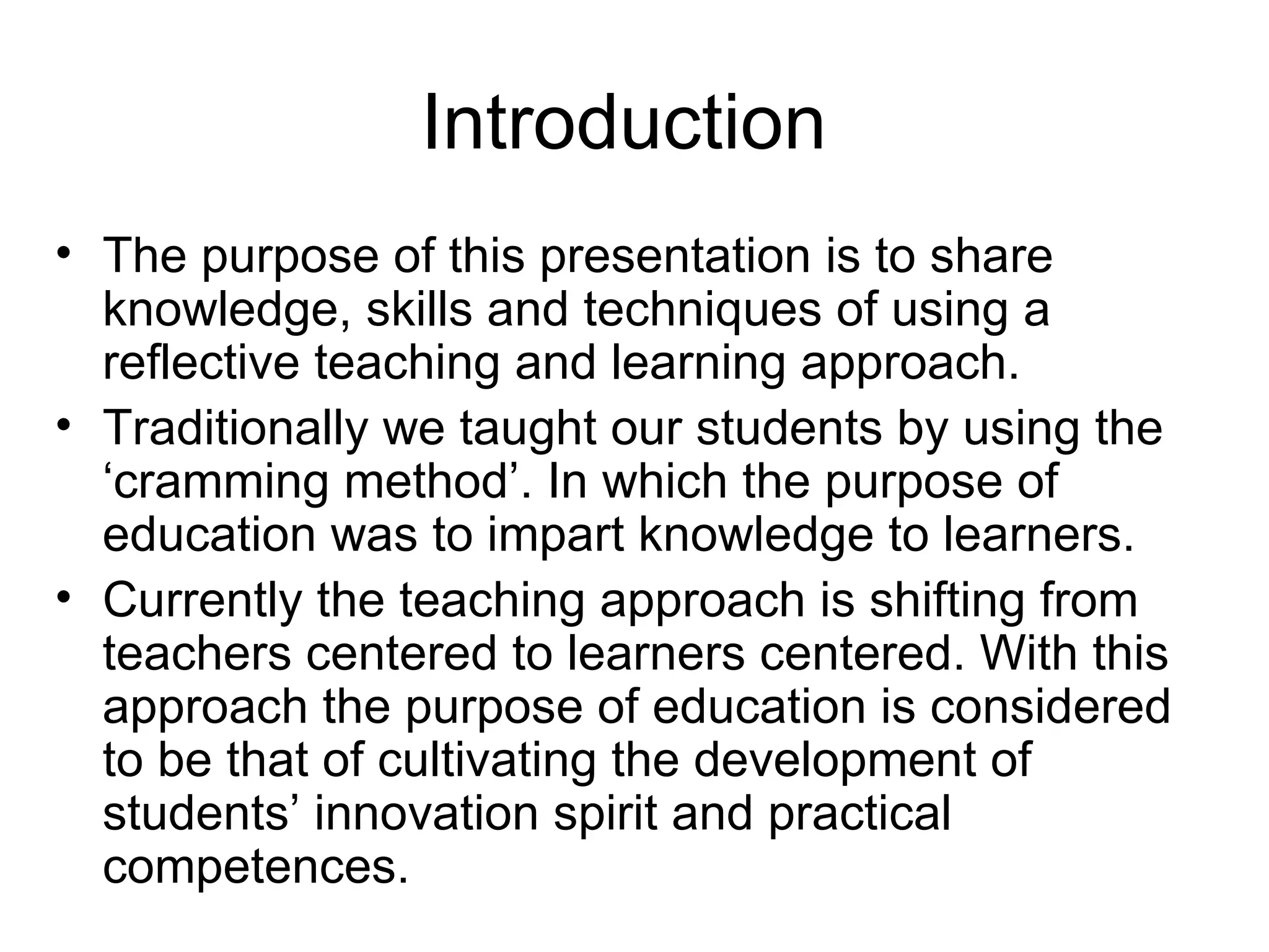 Training workshop for teachers on participatory teaching methods | PPT