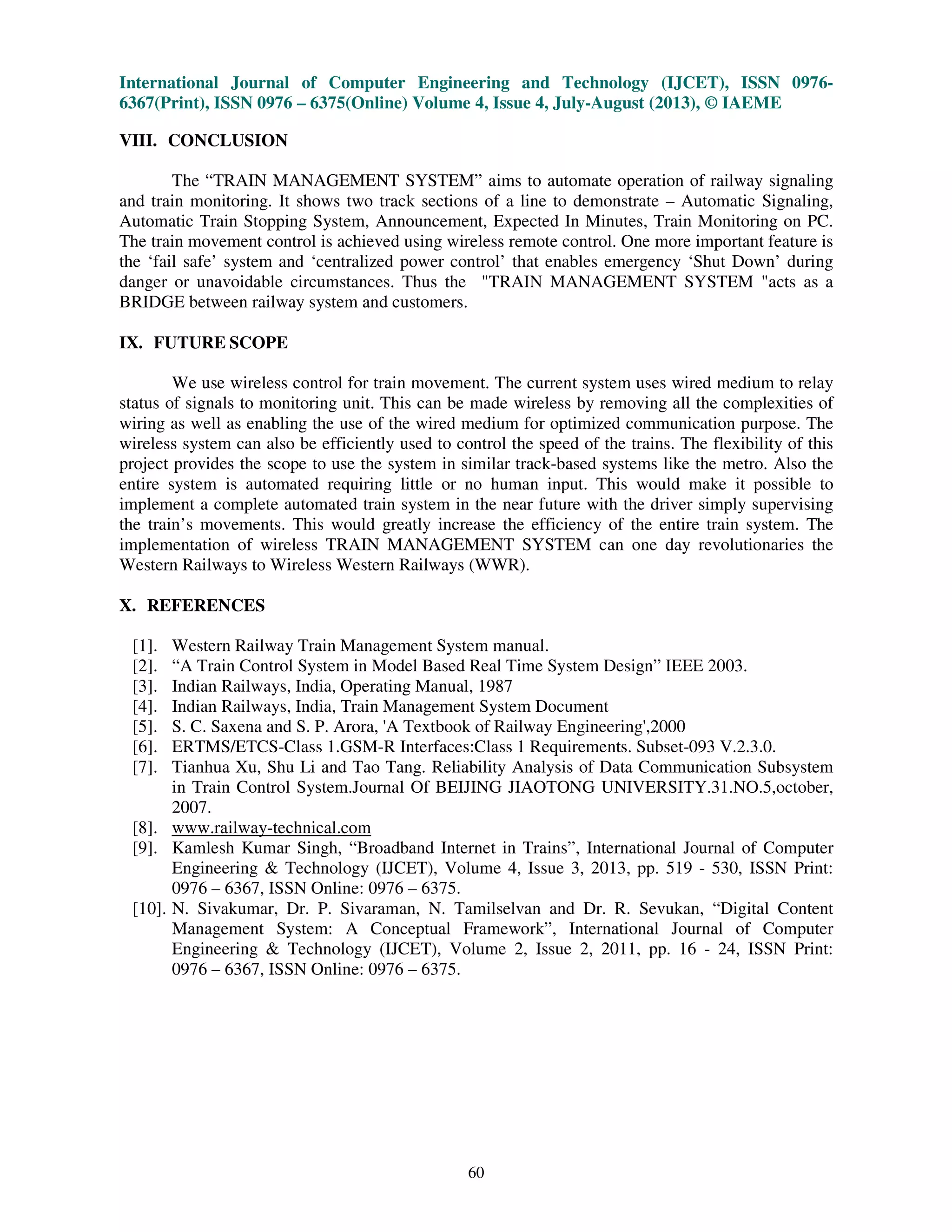 Train management system | PDF