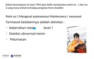 Trainnig checklist ADCI Dalam Rangka Sosialisasi | PPT