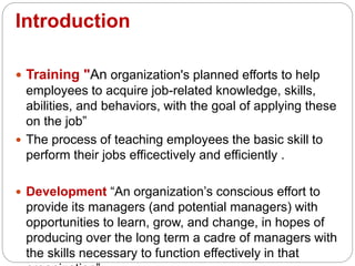 Trainning and development (t&d) | PPT