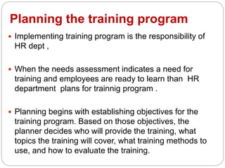 Trainning and development (t&d) | PPT
