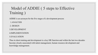 Trainning & development