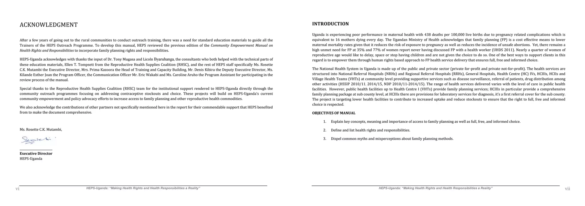 Reproductive Health Training manual - HEPS UGANDA | PDF