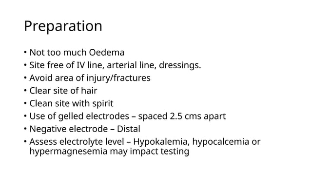Train of four method using peripheral nerve stimulator | PPT