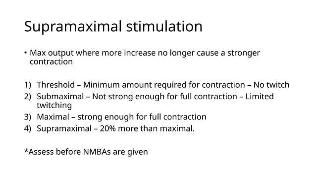 Train of four method using peripheral nerve stimulator | PPT