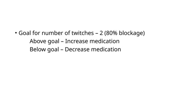 Train of four method using peripheral nerve stimulator | PPT