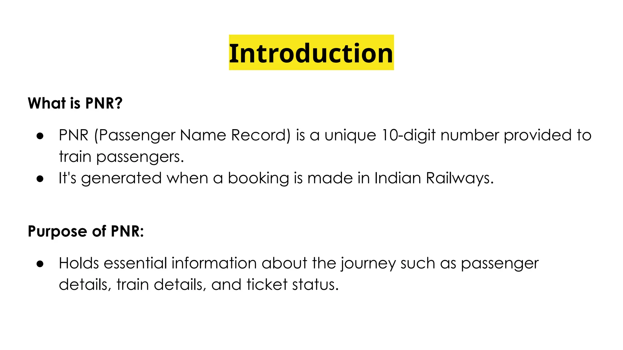 Train PNR Status - How does it work? | PPTX