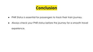 Train PNR Status - How does it work? | PPTX
