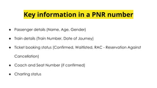 Train PNR Status - How does it work? | PPTX