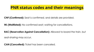 Train PNR Status - How does it work? | PPTX